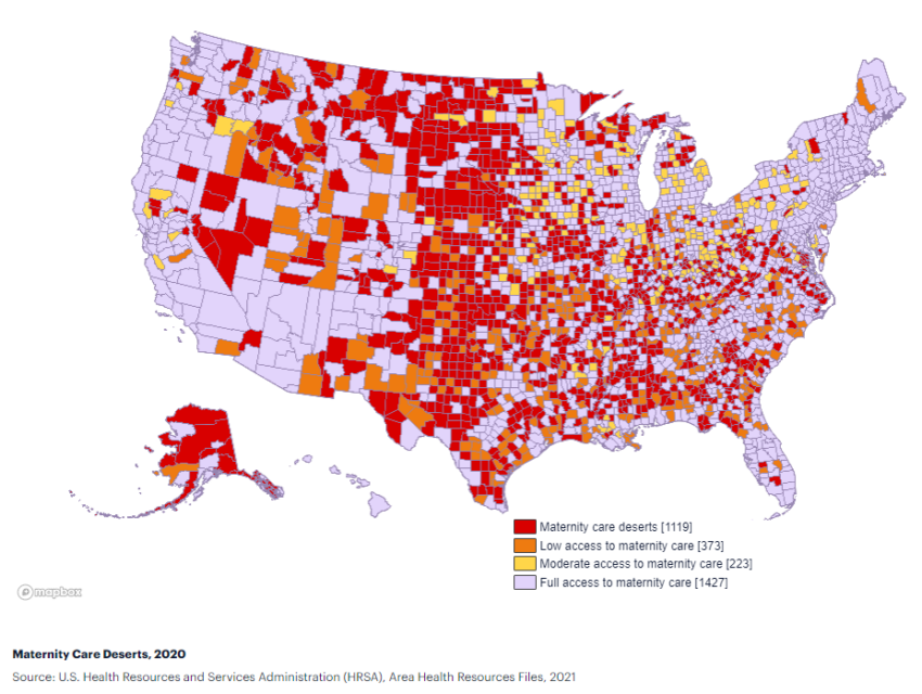 Report: Maternal Healthcare Runs Dry in Maternity Care Deserts - Salud ...